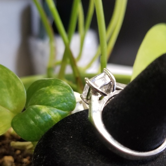 Fashion Jewelry | Jewelry | Silver Princess Cut Engagement Ring | Poshmark